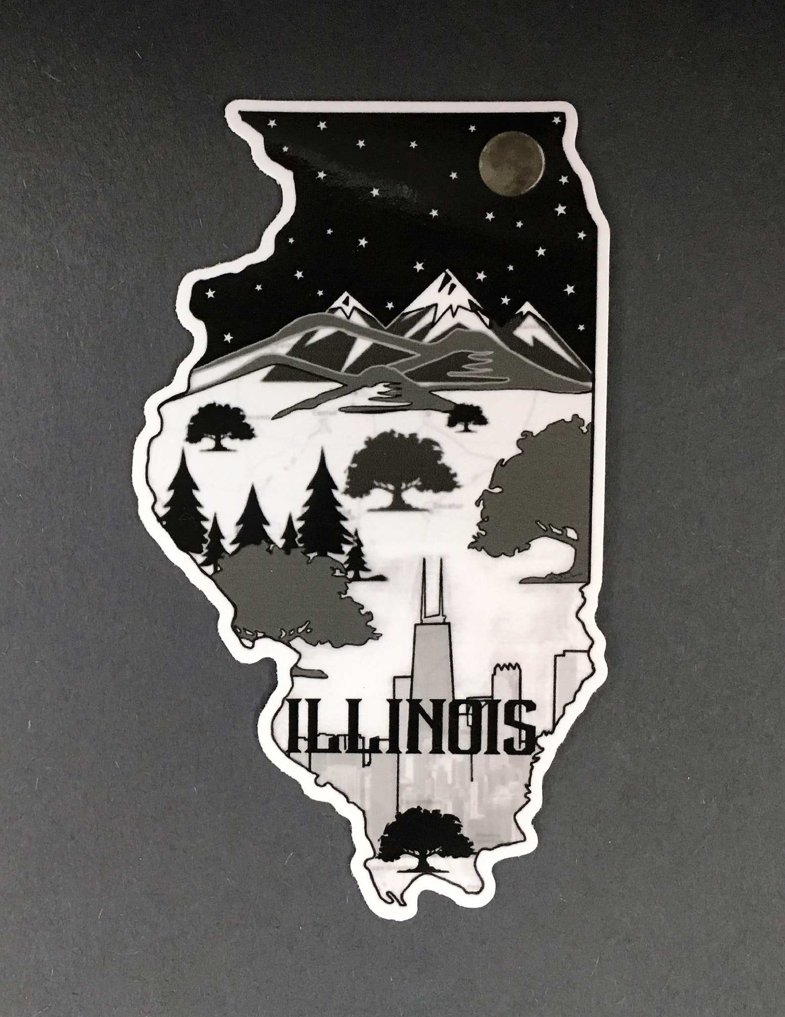 Illinois Bumper Sticker Illinois Sticker Illinois State of - Etsy
