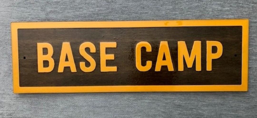 Base Camp Sign, Personalized Camp Sign, Custom Campsite Sign, Custom ...