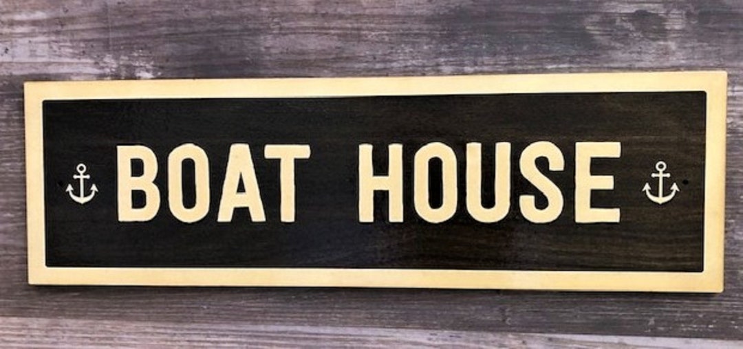 Boat House Sign, Custom Boathouse Sign, Boathouse Signs Custom Wood ...