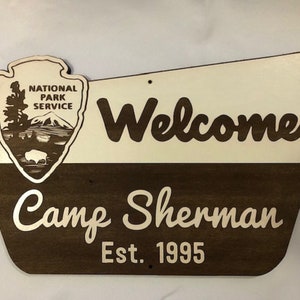 Large Custom Park Sign, National Park Welcome Sign, Personalized ...