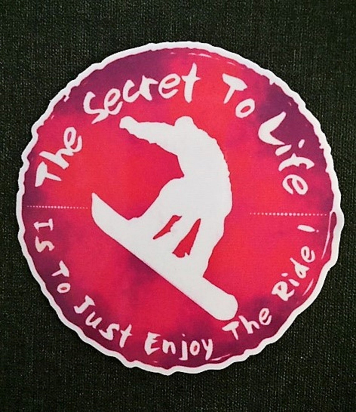 Snowboard Bumper Sticker, Snowboarder Sticker, Snowboarder Art, Enjoy ...
