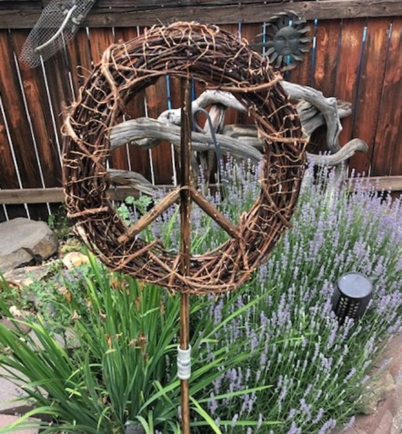 Peace Sign Garden Stake Lighted Peace Sign Garden Stake - Etsy