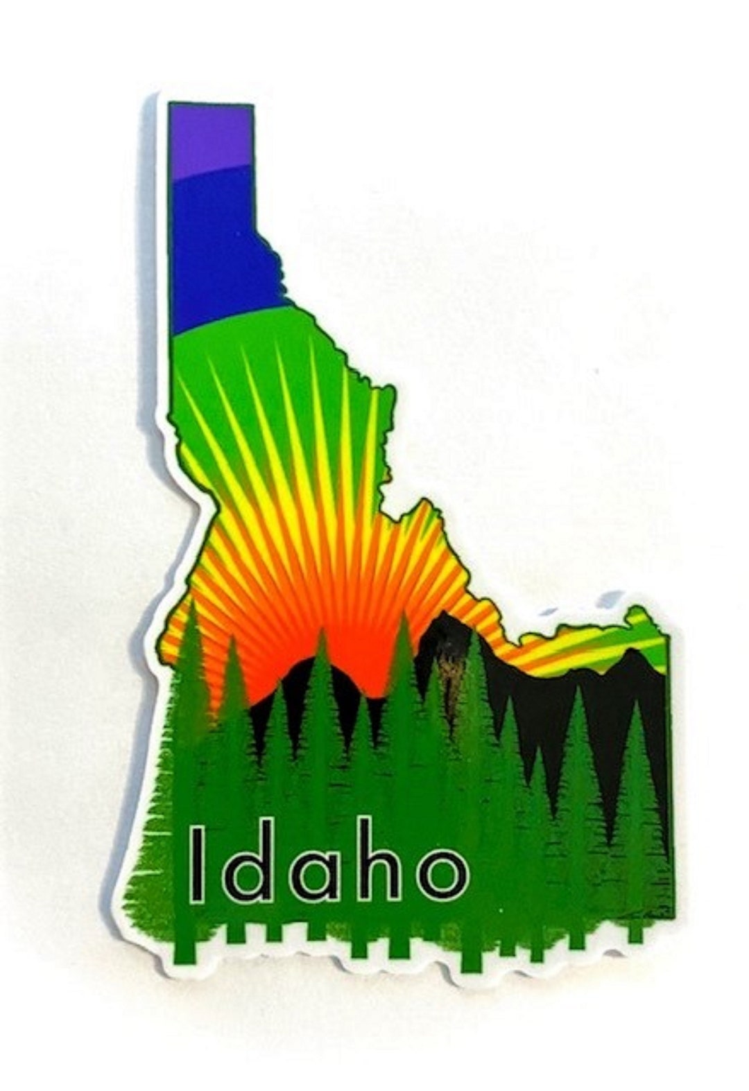 002, Idaho Sticker, Idaho Decal, Idaho Mountain Sticker, State of Idaho ...