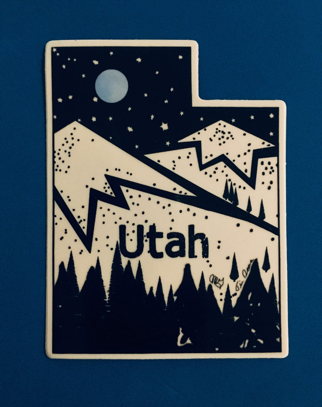 Utah Mountain Sticker, Utah Sticker, Utah Bumper Sticker,state of Utah ...