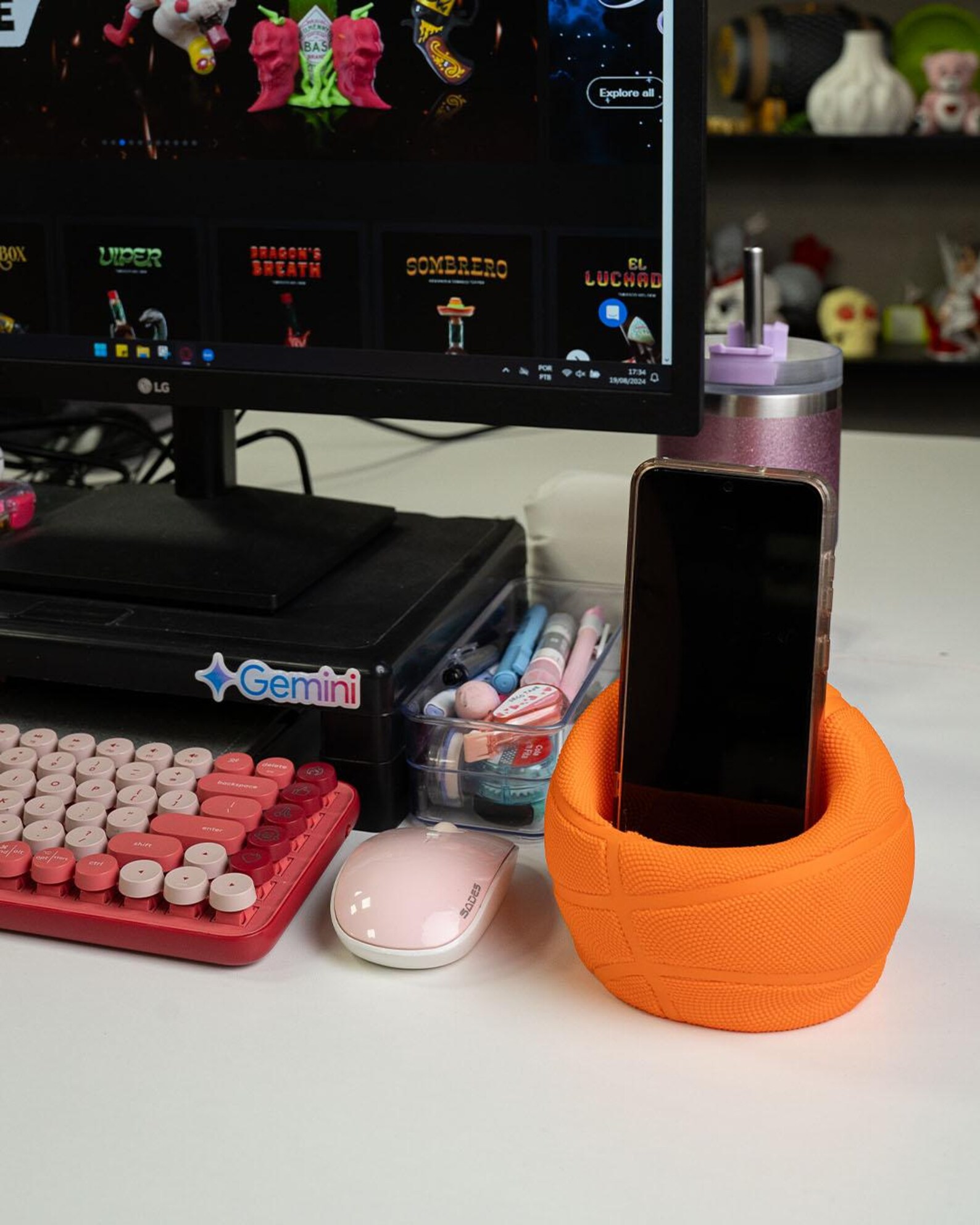 Basketball Cell Phone Holder - Etsy