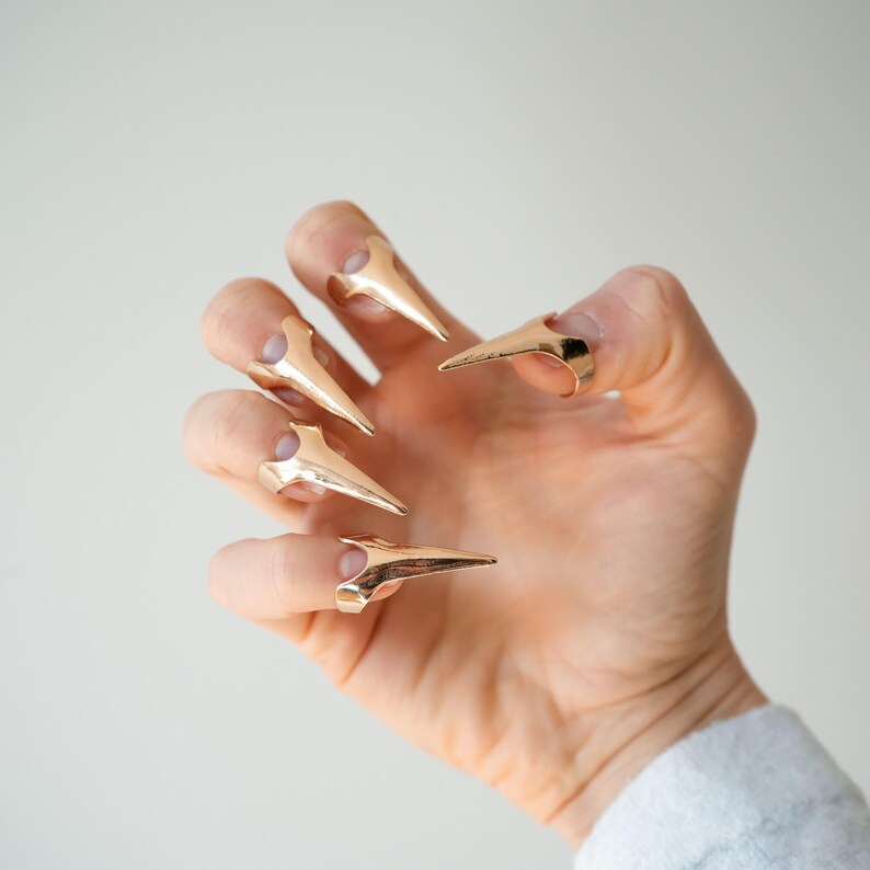 5pc./10pc. Nail Finger Claws, Hair Braiding, Adjustable Gothic Claw ...