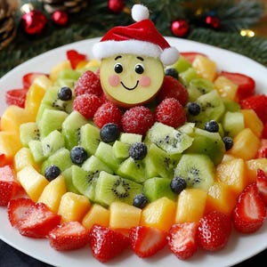 The Best Presentation of Festive Fruit Salad With a Christmas Touch - Etsy