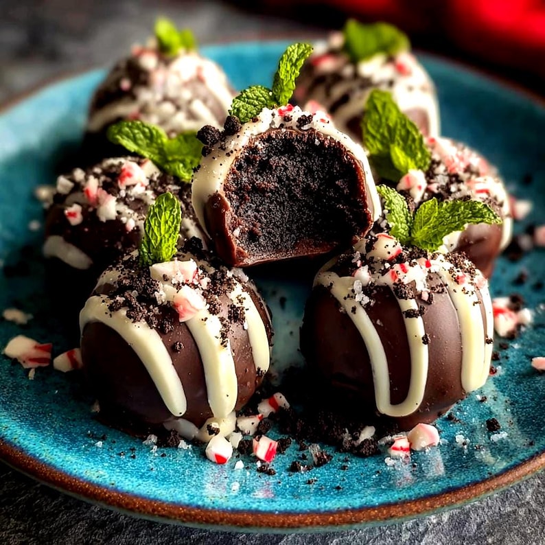 Mint Oreo Cookie Balls, Chocolate Dipped Peppermint Holiday Treats - Etsy