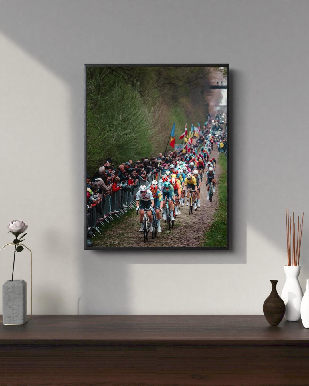 Paris Roubaix Cycling Race Poster, Forest of Arenberg, Tadej Pogacar ...