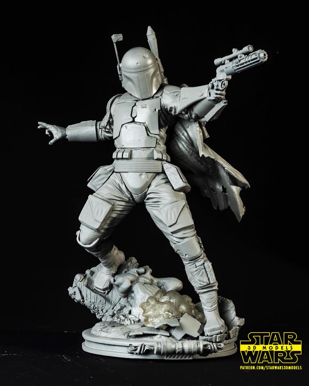 Star Wars Boba Fett Original Version Sculpture - Etsy