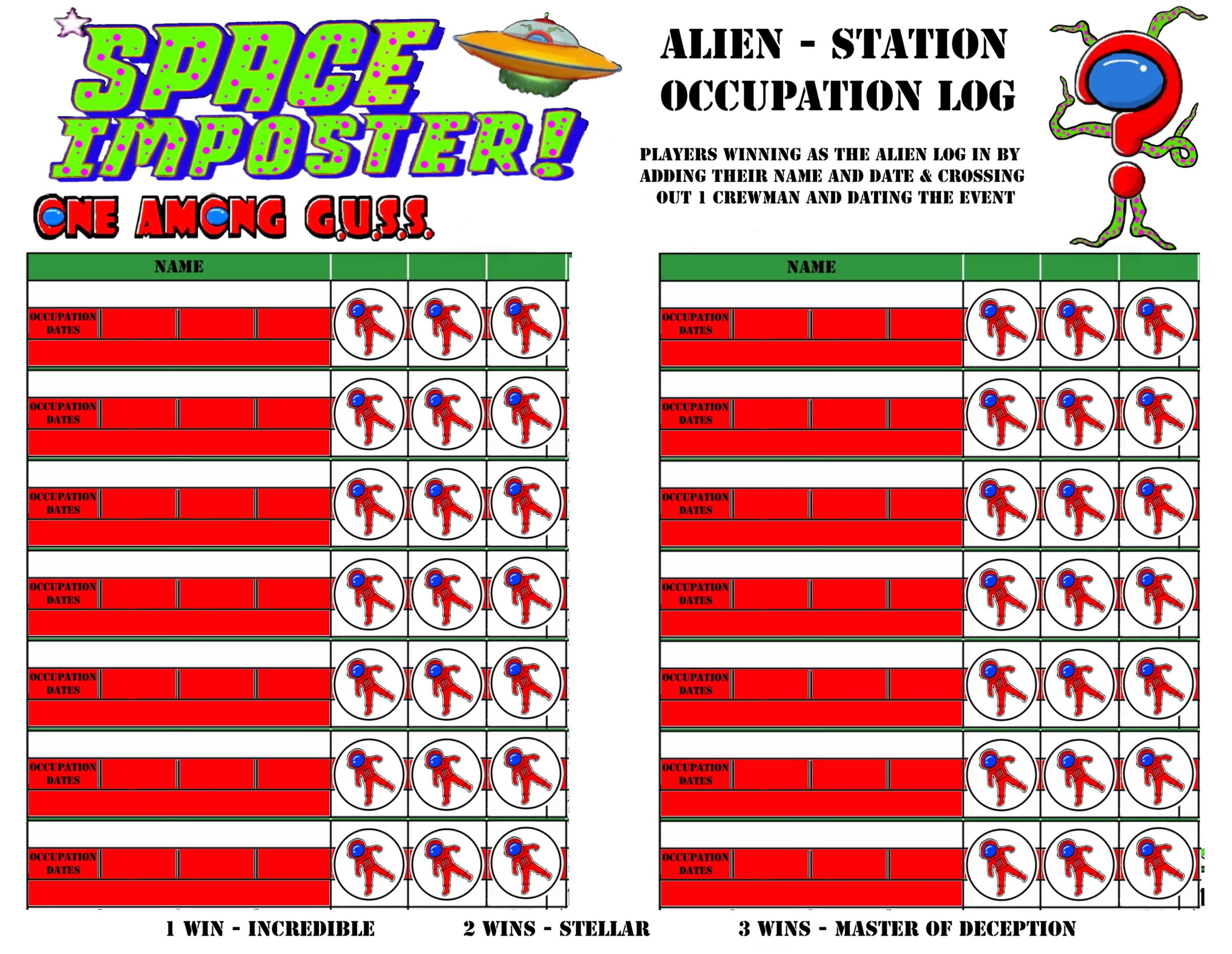 Among Us Style Board Game, "space Imposter - One Among G.u.s.s" - Etsy