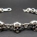Skull Bracelet Sterling Silver skull bracelet rolo chain. | Etsy