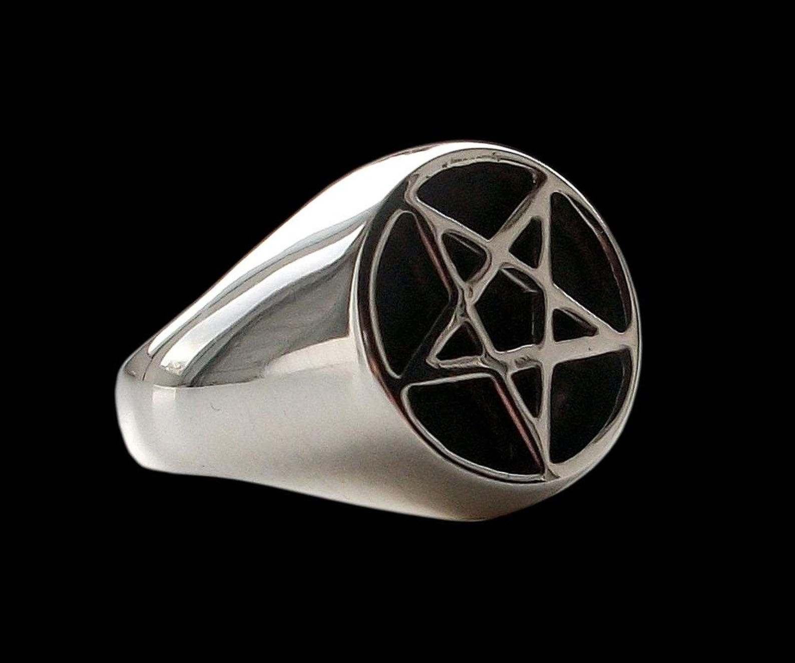 Pentacle Ring Sterling Silver Pentacle Ring ALL SIZES | Etsy