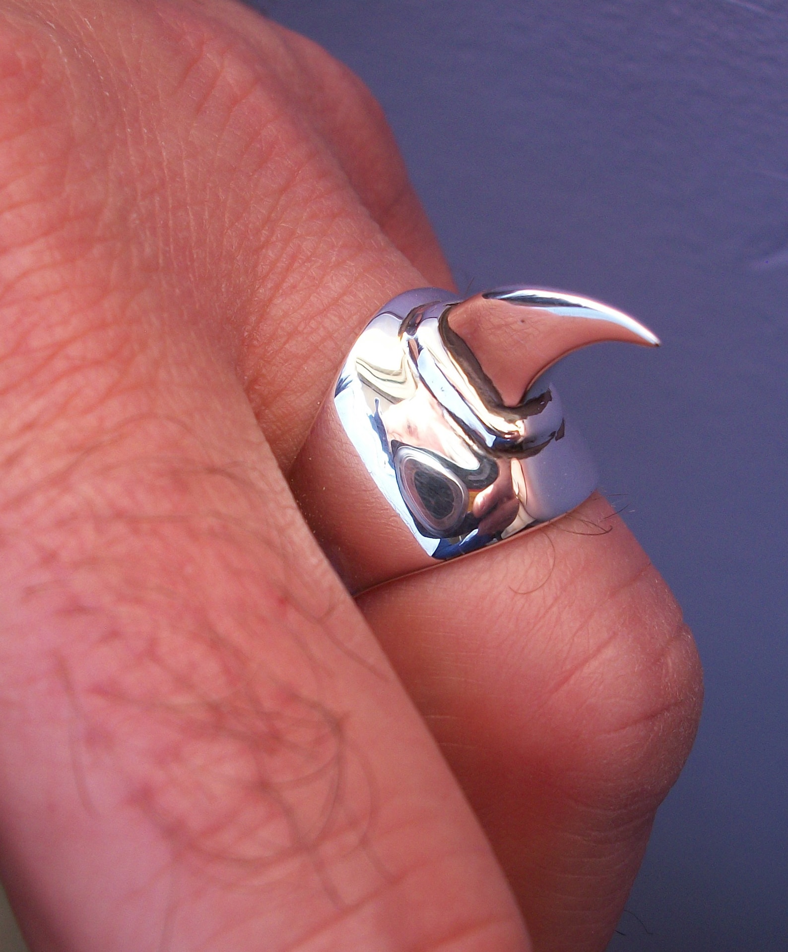 Claw Ring Sterling Silver Cat Claw Ring Fetish Bizarre - Etsy