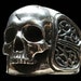 Half Skull Ring, Sterling Silver Skull Ring, Flourishes Ring, Carved ...