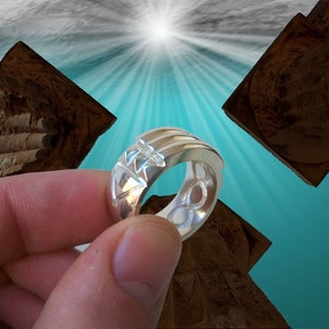 Atlantis Ring, Sterling Silver Atlantis Ring, Shiny Finish, Silver ...