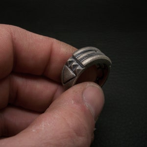 Atlantis Ring, Sterling Silver Atlantis Ring, Textured Blackened Finish ...
