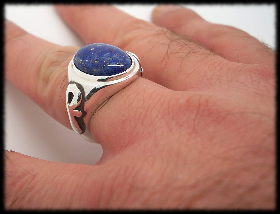 Ankh ring Sterling Silver Egyptian Ankh Cross Ring with | Etsy