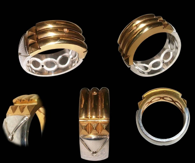 Atlantis Ring Sterling Silver Atlantis Ring 24k Gold Plated - Etsy