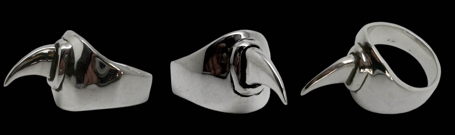 Claw Ring Sterling Silver Cat Claw Ring Fetish Bizarre - Etsy