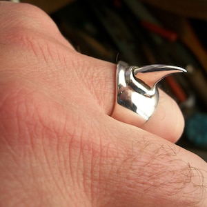 Claw Ring Sterling Silver Cat Claw Ring Fetish Bizarre Ring ALL SIZES ...