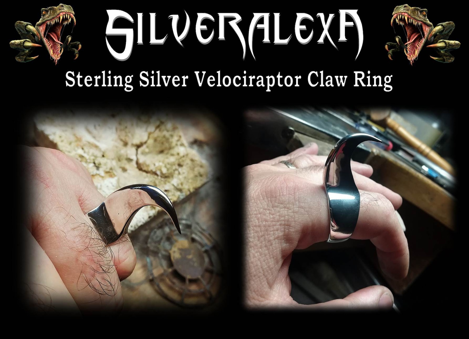 Claw Ring Sterling Silver Velociraptor Claw Ring ALL SIZES - Etsy