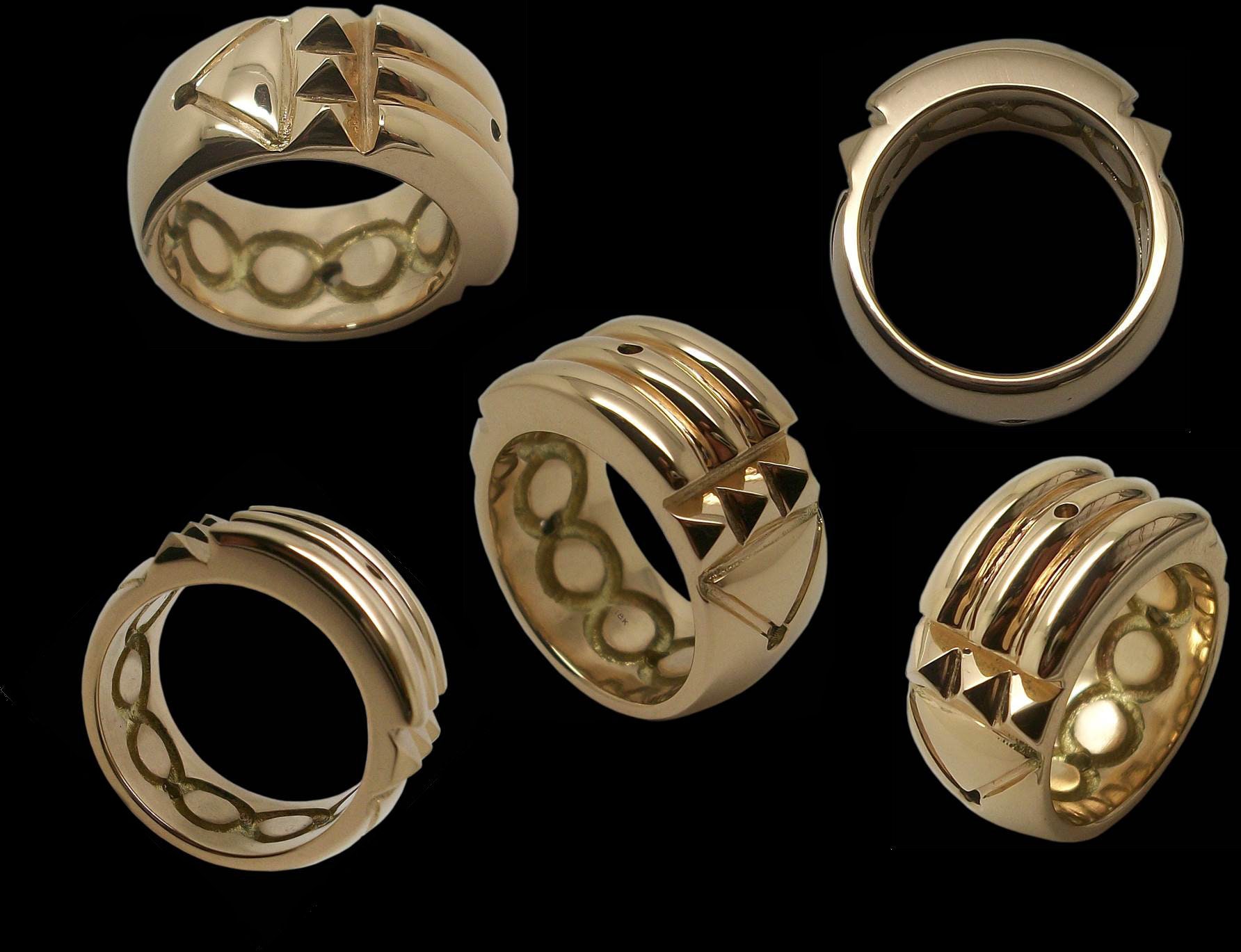 Atlantis Ring, 18K Solid Gold Atlantis Ring, Shiny Finish, Gold Unisex ...