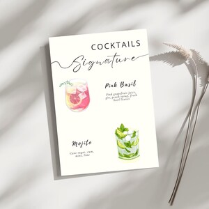 Menu Template Minimalist and Elegant - Etsy