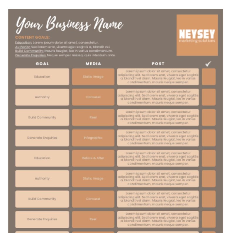 Customised 30 Day Content Plan for Your Small Business, Content ...