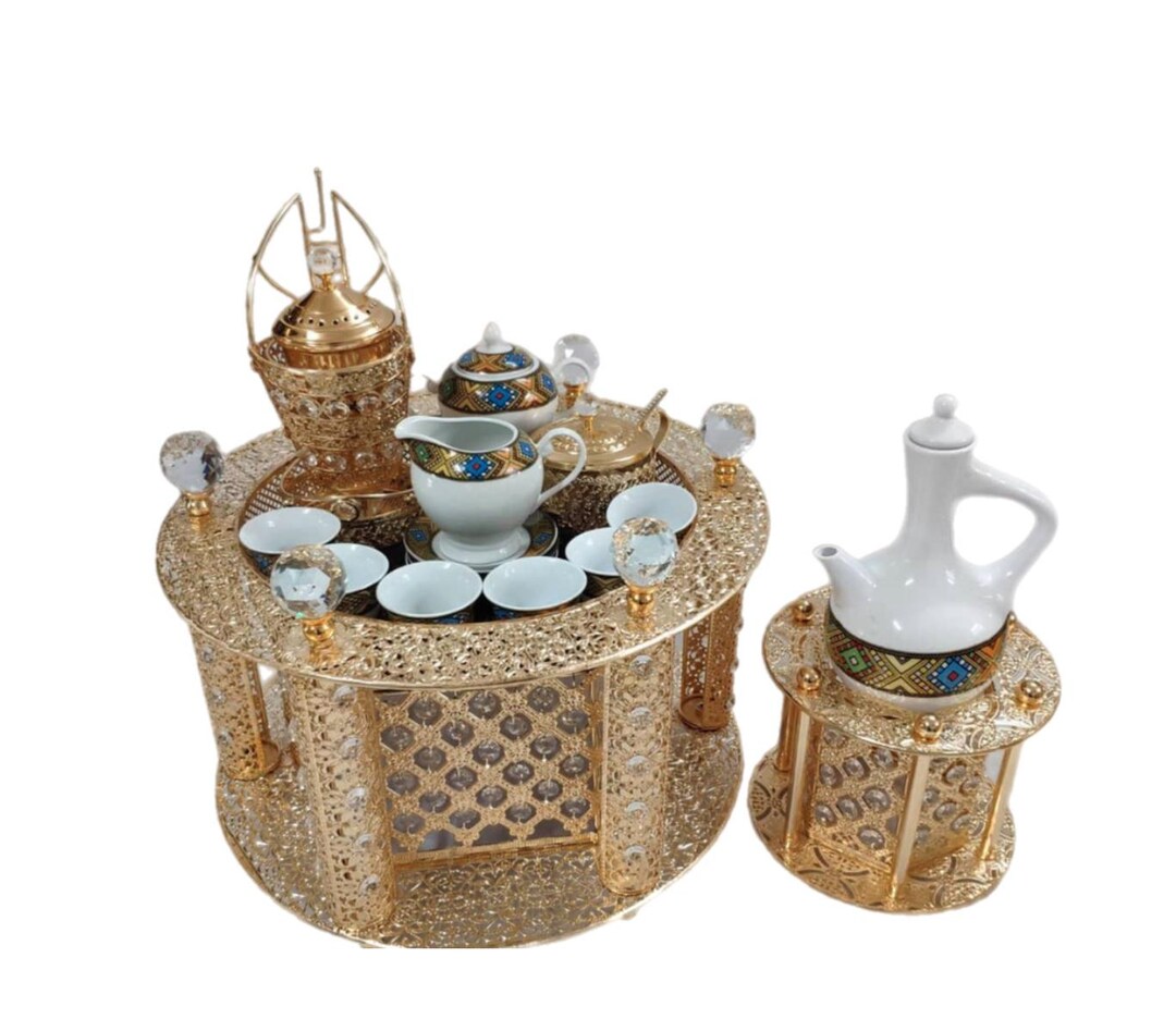 4-piece Traditional Gold Habesha Rekebot Set | Ethiopian & Eritrean ...