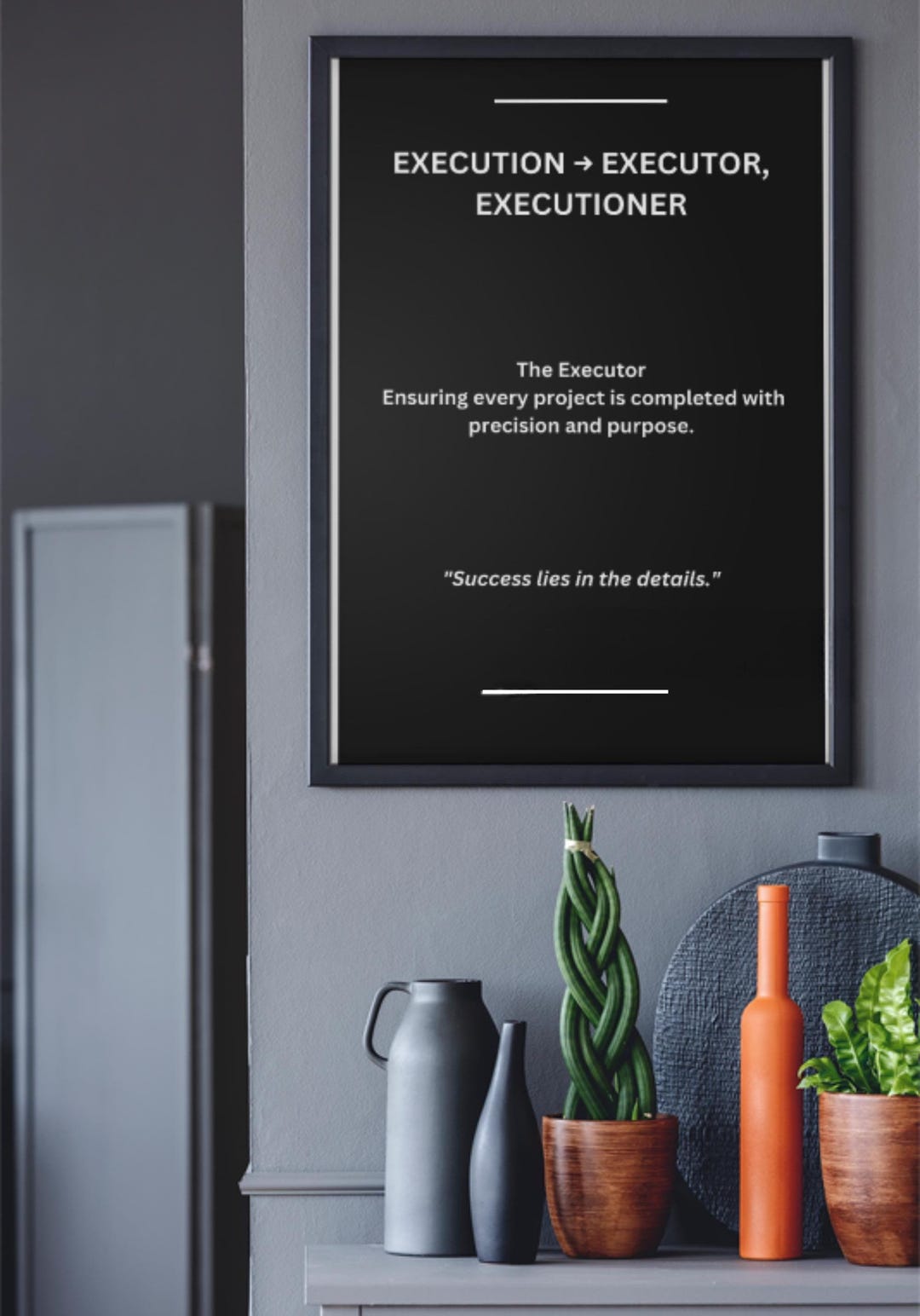 Motivational Office Posters Set – Execution, Hustle and Grind Prints ...