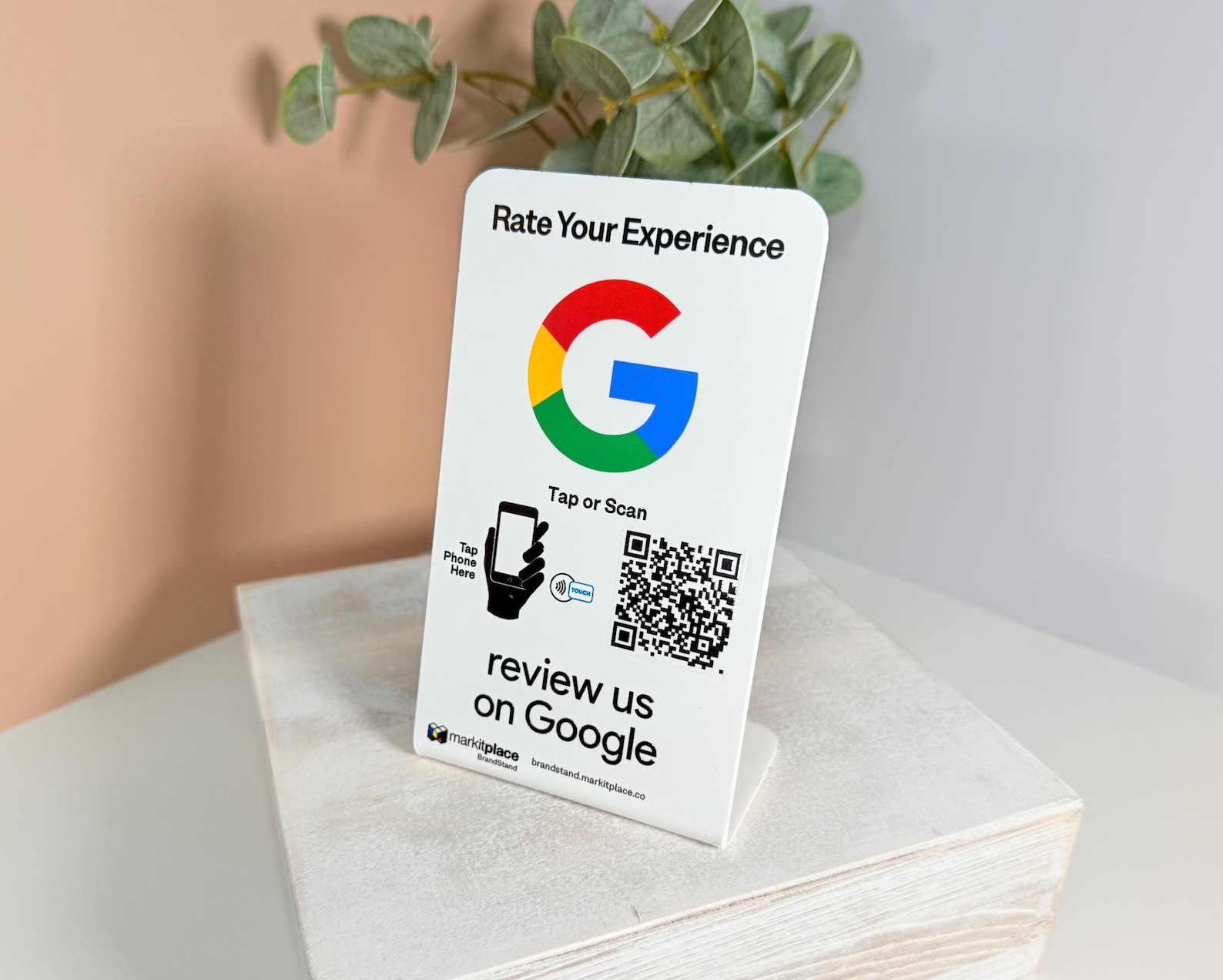 Google Review Stand Tap or Scan With QR Code Increase Google Reviews ...