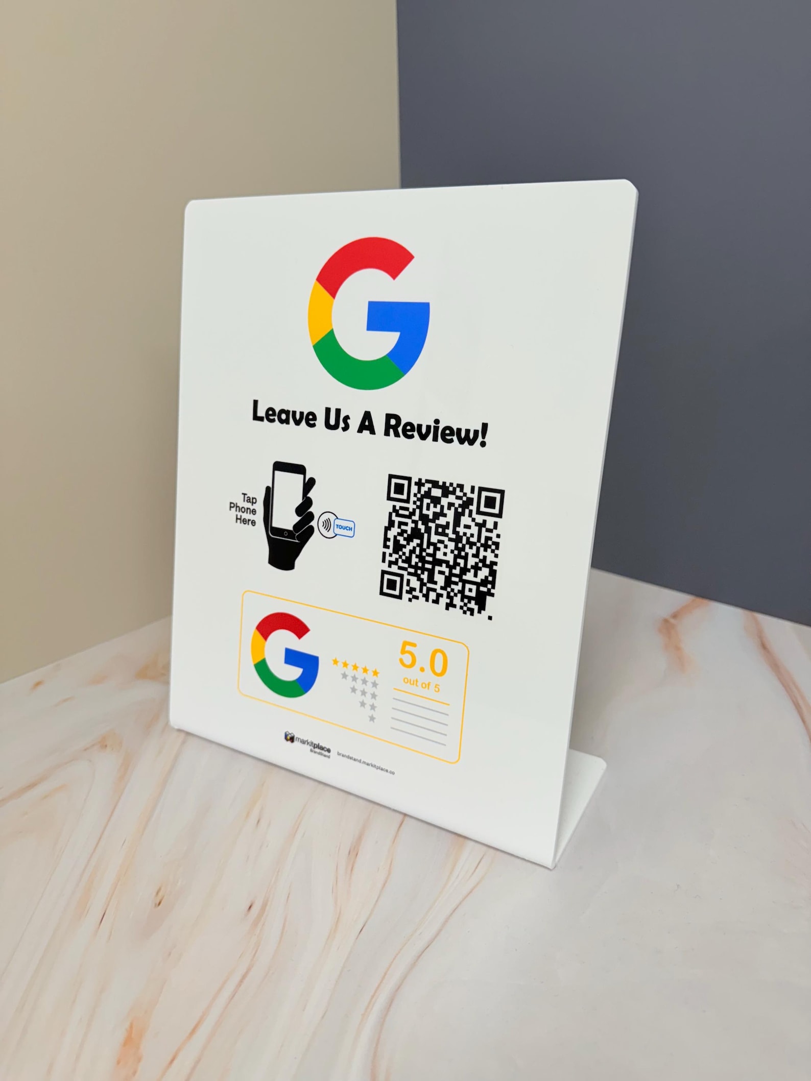 Custom Acrylic Sign for Business Sign 8x10 Display Stand Fully ...