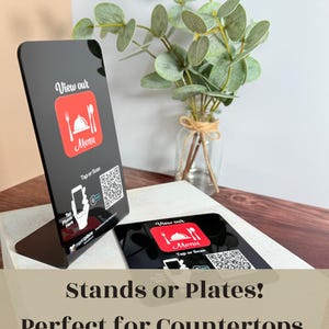 Custom QR Menu Display With NFC Tag for Restaurant Cafe - Etsy
