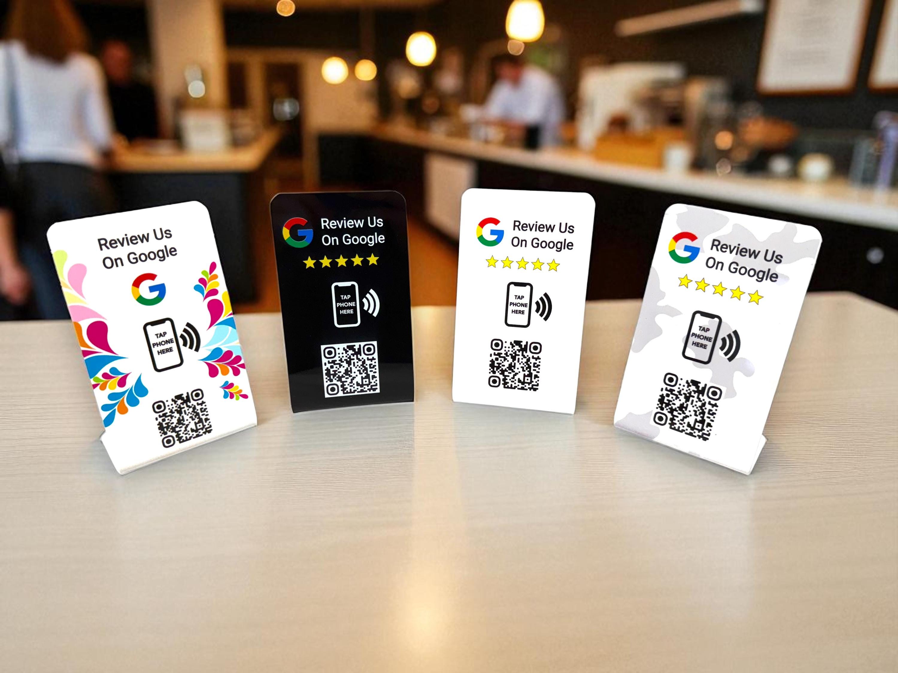Google Review QR Code Sign for Countertop | Tap or Scan to Leave a ...