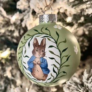 Peter Rabbit and Friends Hand Painted Christmas Bauble, Xmas Ornament ...