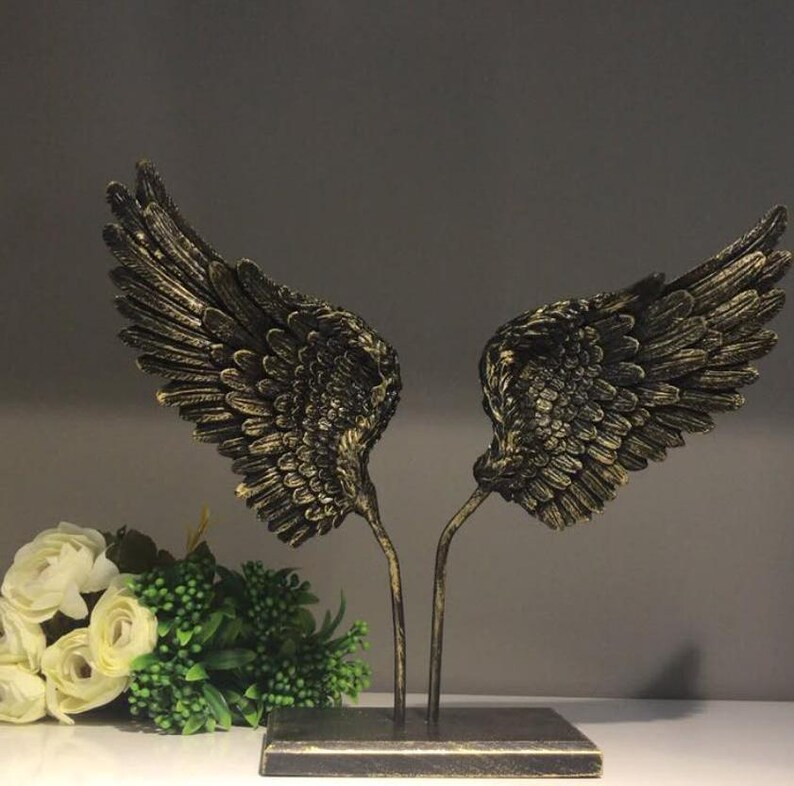Angel Wings Sculpture, Decorative Wing Art, Wing Decor Accent, Angel ...