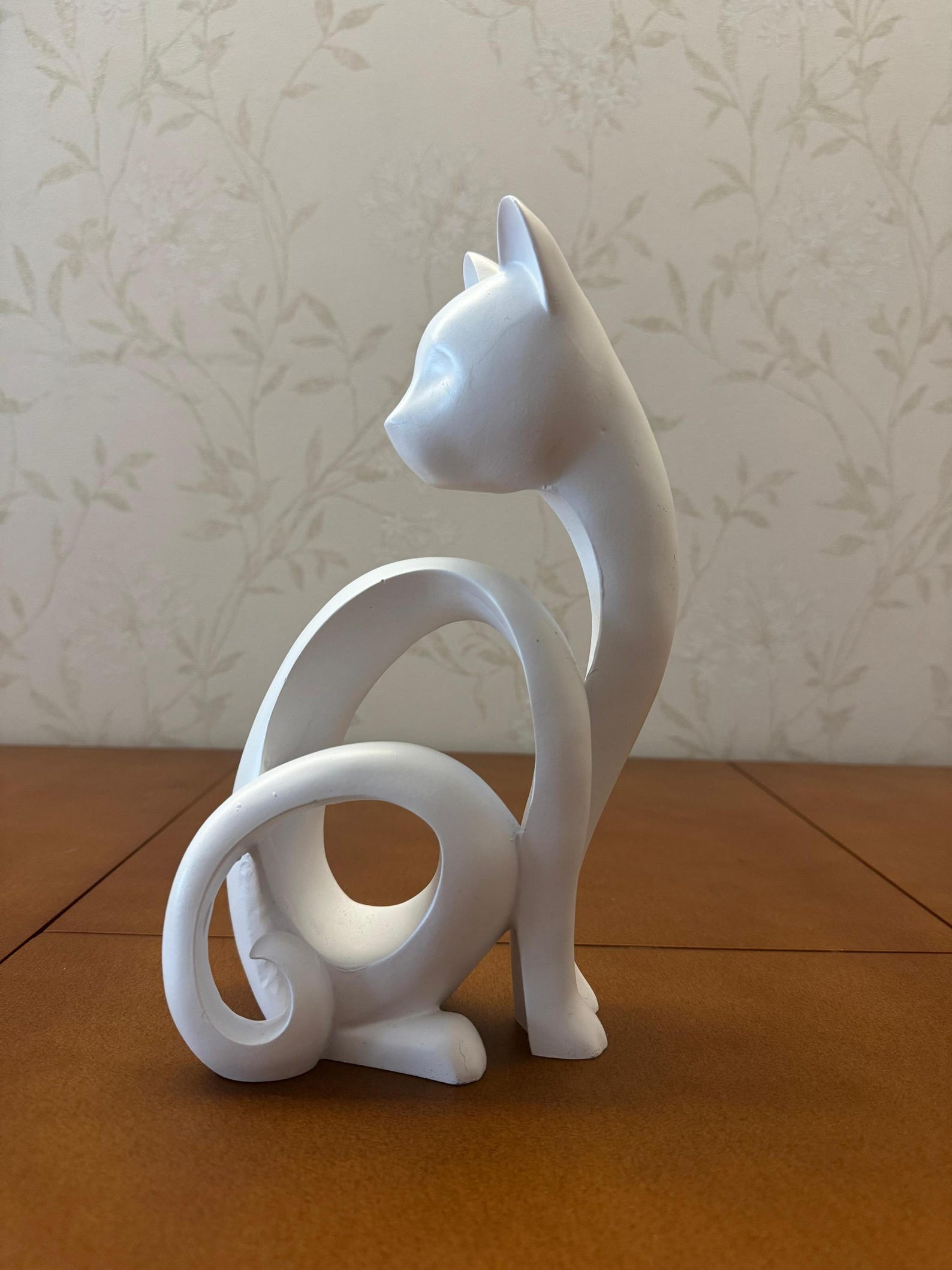 Abstract Cat Sculpture, Minimalist Cat Figurine, Geometric Cat Decor ...