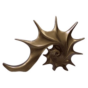 Spiral Fossil Sculpture, Nautical Coastal Decor, Polyester Nautical ...