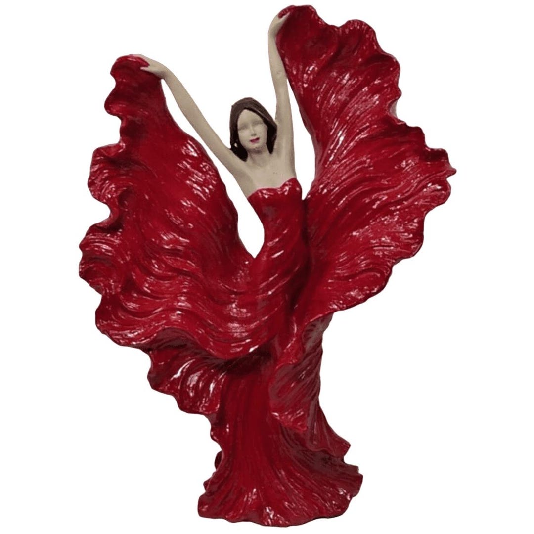 Elegant Flamenco Dancer Figurine, Spanish Dance Statue, Dancer Figurine ...