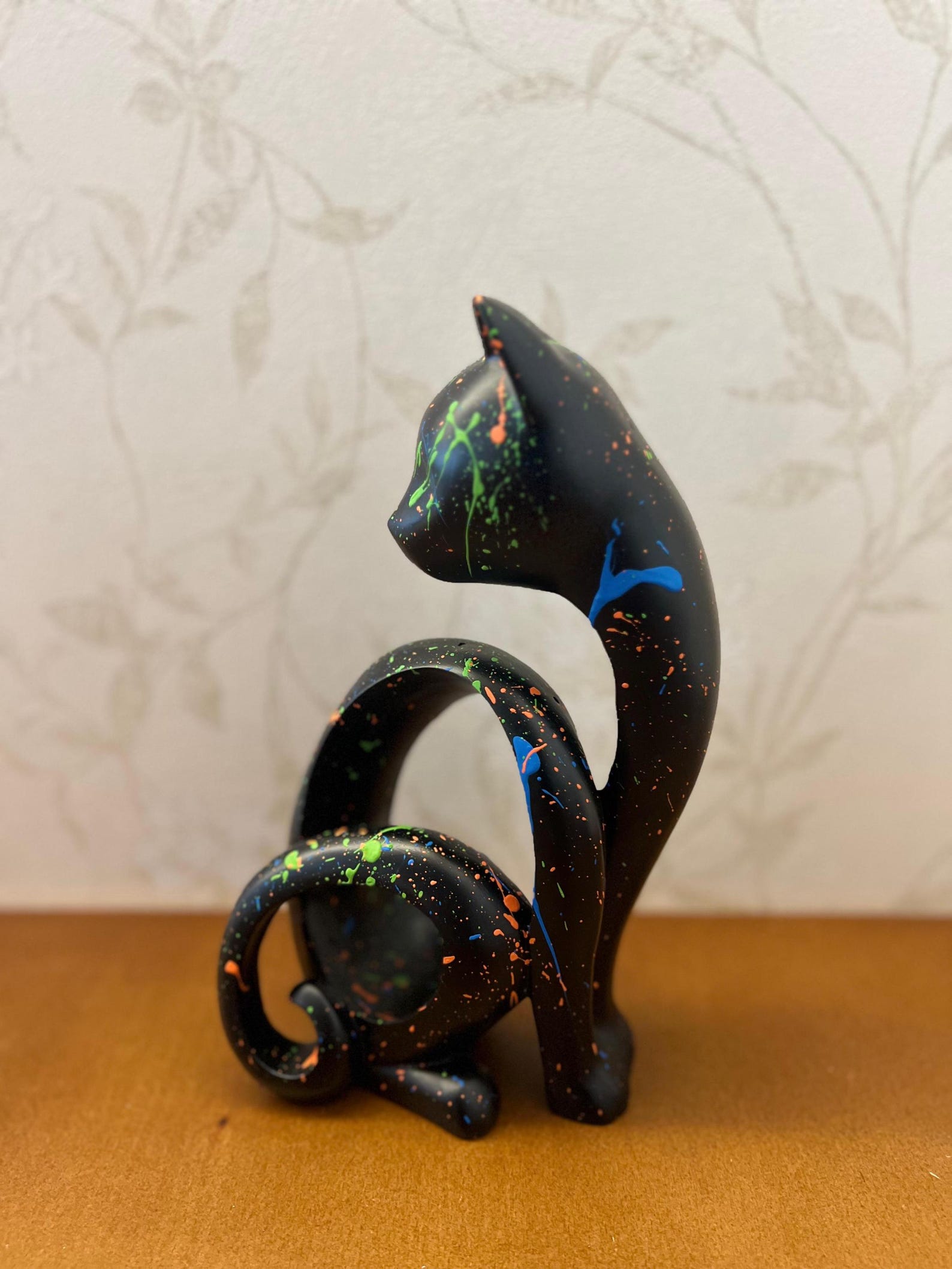 Abstract Cat Sculpture, Minimalist Cat Figurine, Geometric Cat Decor ...
