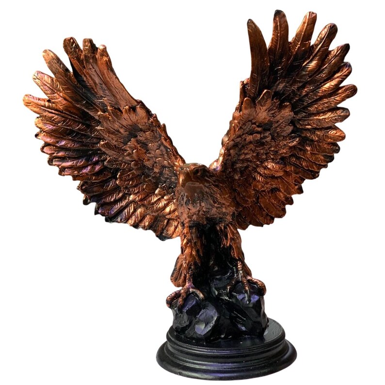 Majestic Eagle Figurine With Open Wings, Eagle Table Statue, Patriotic ...