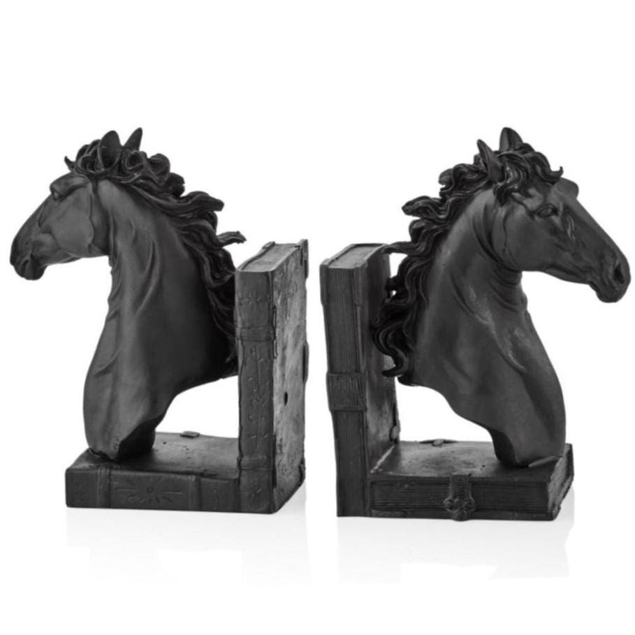 Elegant Horse Bookends, Horse Bookends Decor, Horse Head Bookshelf ...