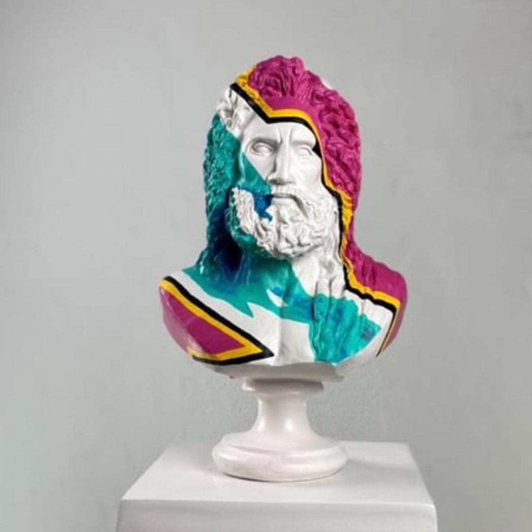 Handmade Zeus Bust, Handmade Greek Zeus Bust, Handmade Zeus Sculpture ...