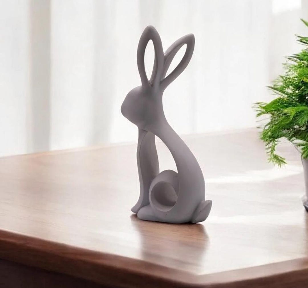 Abstract Rabbit Sculpture, Bunny Figurine, Rabbit Sculpture , Gift for ...