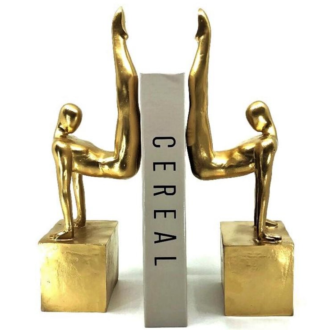 Stylish Decorative Bookends for Shelves or Desk, Bookends Set of 2 ...