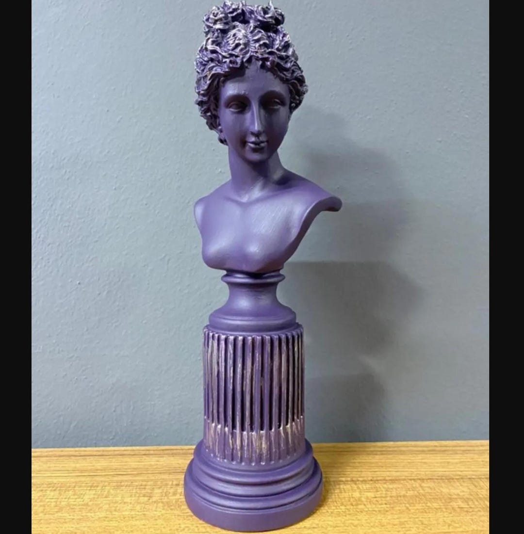 Female Bust Sculpture,elegant Bust Statue on Decorative Pedestal ...