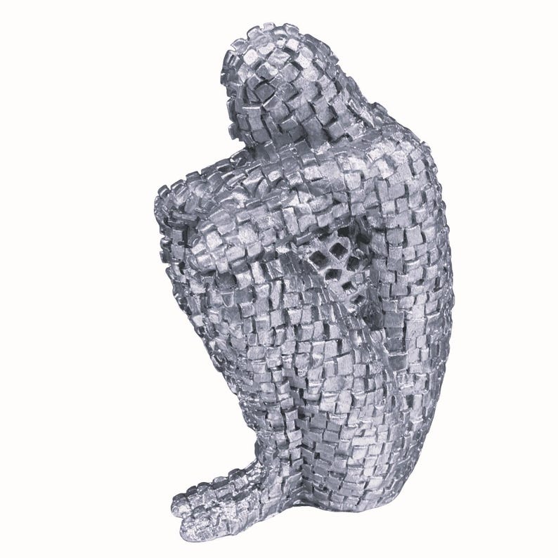 Abstract Thinking Human Figure Sculpture, Nordic Abstract Thinker ...