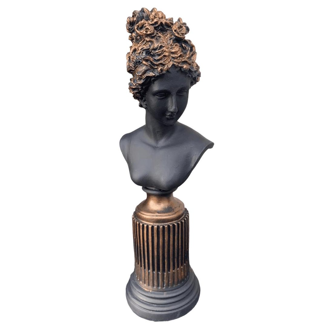 Female Bust Sculpture,elegant Bust Statue on Decorative Pedestal ...