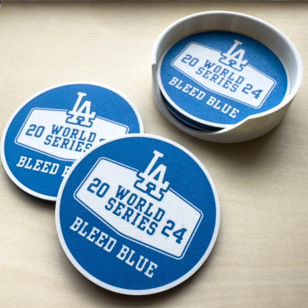 3D Printed World Series Dodgers Coasters Baseball Base Perfect Gift for ...